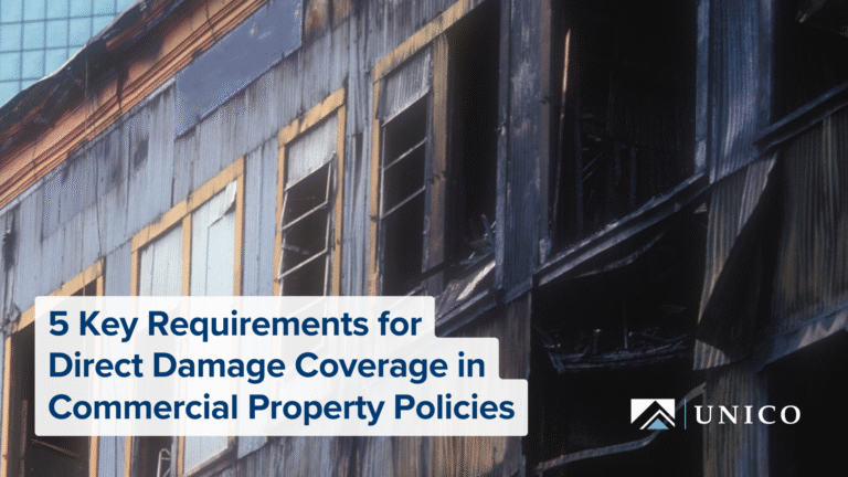 Direct damage coverage is a major component of commercial property ...